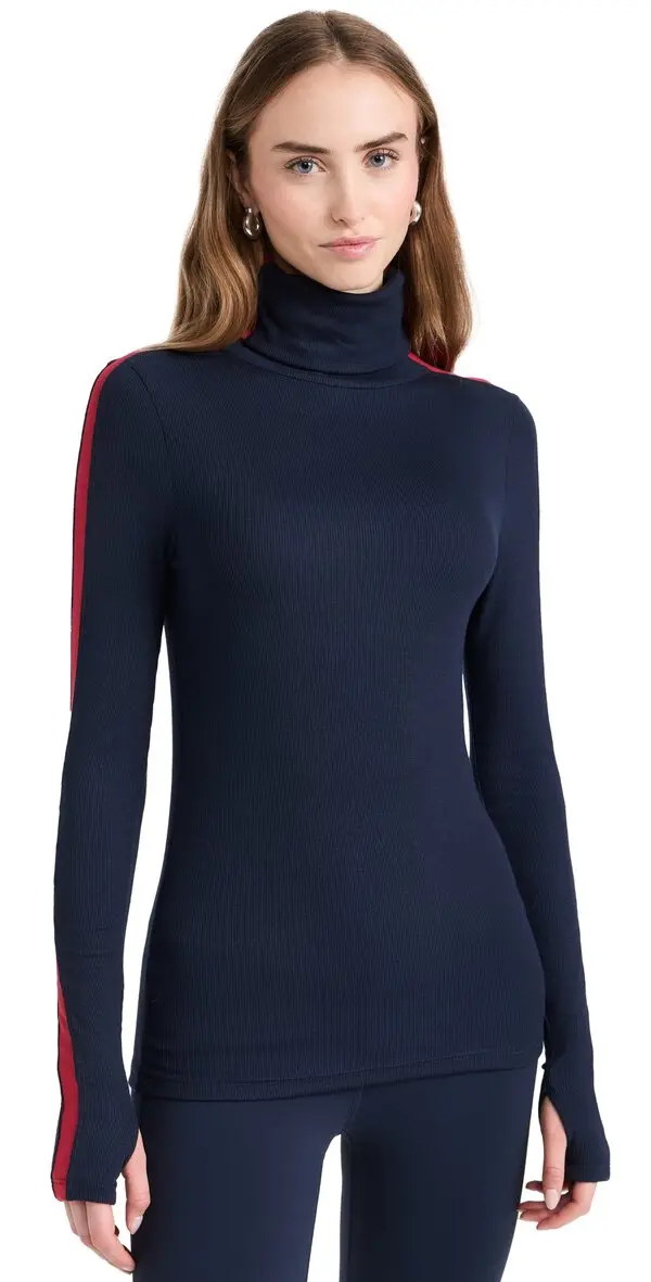 Splits59 Jackson Rib Full Length Turtleneck Top