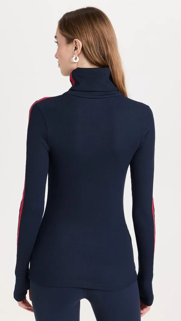 Splits59 Jackson Rib Full Length Turtleneck Top