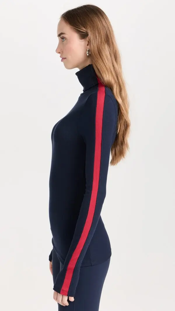 Splits59 Jackson Rib Full Length Turtleneck Top