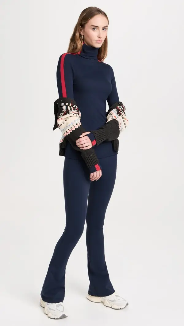 Splits59 Jackson Rib Full Length Turtleneck Top