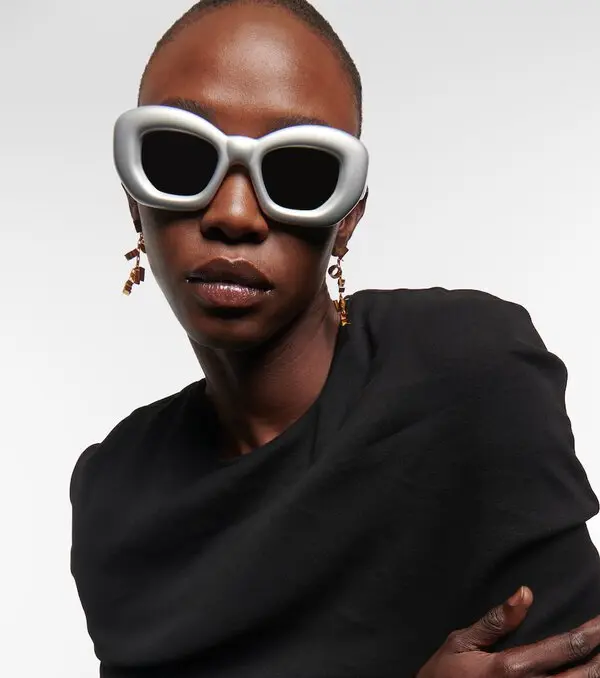 Loewe Inflated Rectangle Sunglasses - Silver