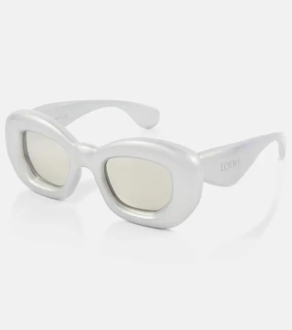 Loewe Inflated Rectangle Sunglasses - Silver