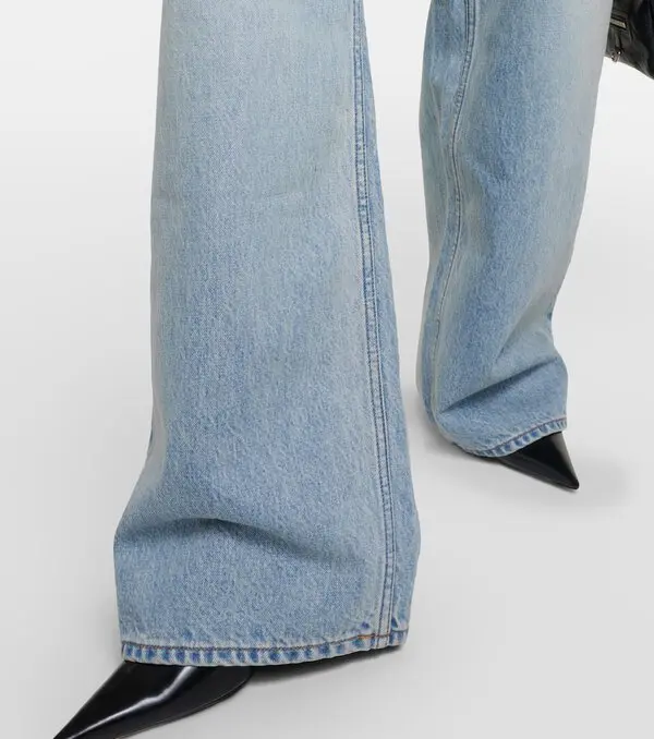 Balenciaga Mid-rise Wide-leg Jeans - Blue