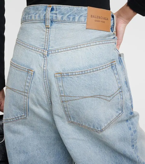 Balenciaga Mid-rise Wide-leg Jeans - Blue