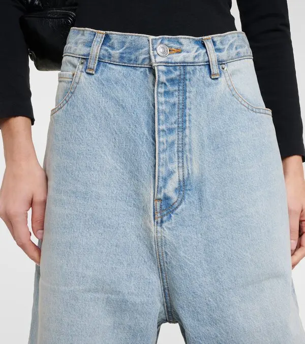 Balenciaga Mid-rise Wide-leg Jeans - Blue