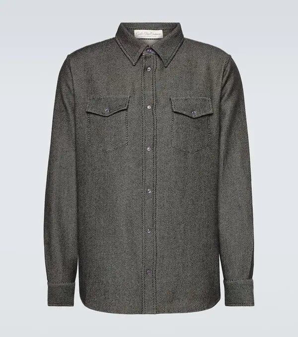 GOD'S TRUE CASHMERE Cashmere And Cotton Twill Shirt - Blue