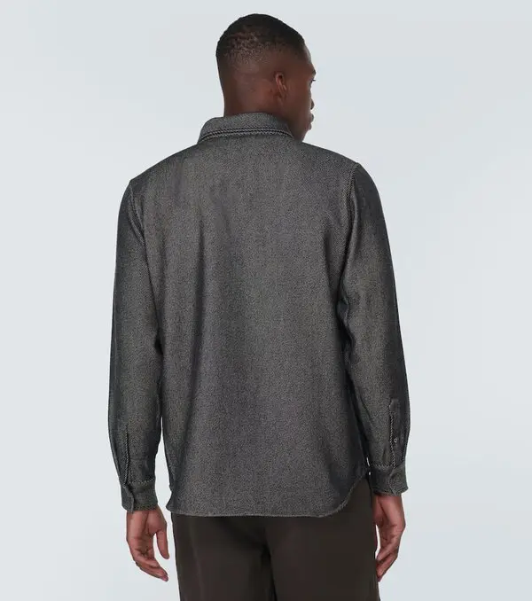 GOD'S TRUE CASHMERE Cashmere And Cotton Twill Shirt - Blue