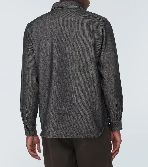 GOD'S TRUE CASHMERE Cashmere And Cotton Twill Shirt - Blue