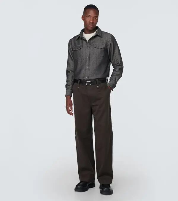 GOD'S TRUE CASHMERE Cashmere And Cotton Twill Shirt - Blue