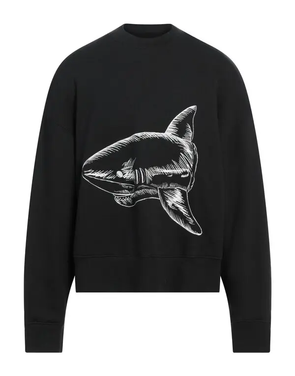 Palm Angels Solid Color Crewneck Sweatshirt - Black