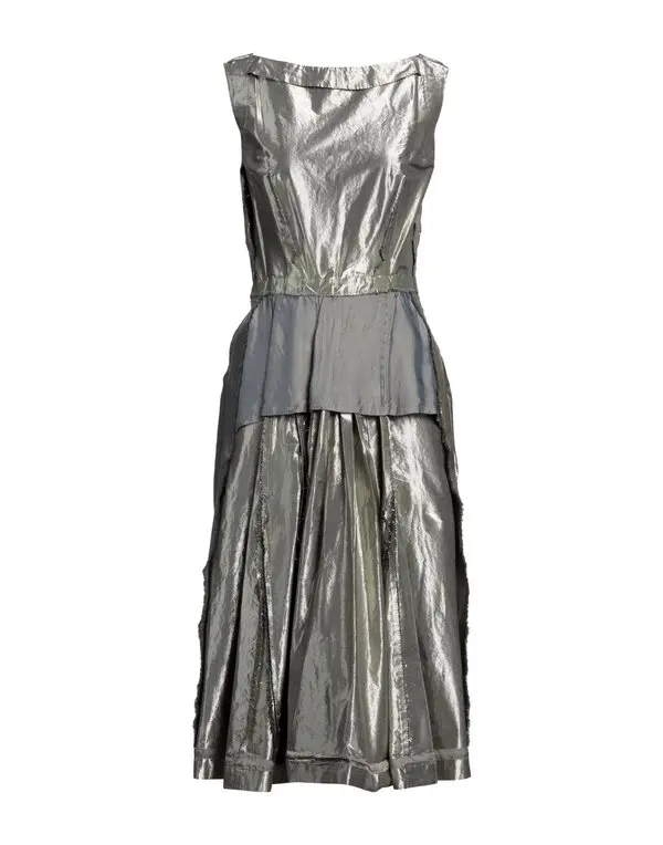 MAISON MARGIELA Midi Dress Size Cotton, Polyester - Grey