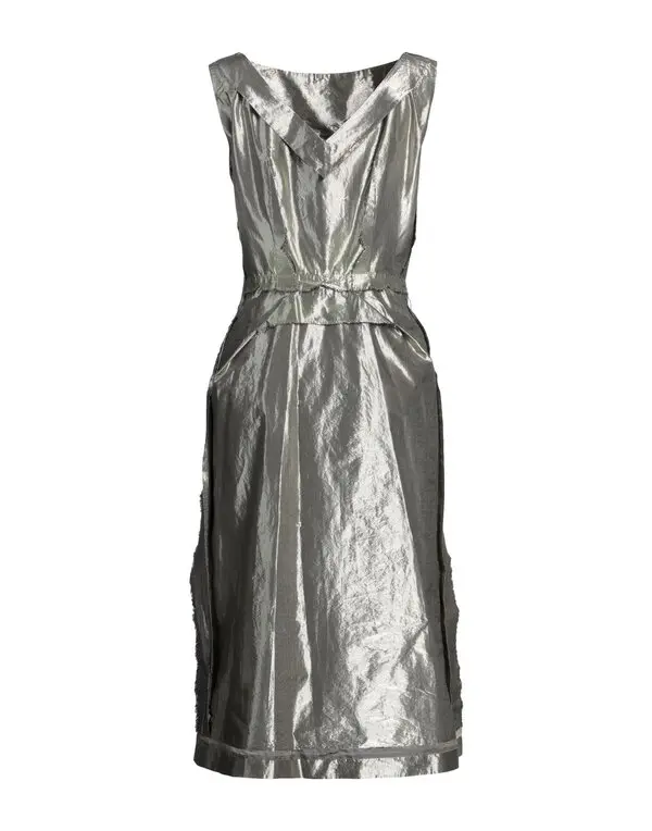 MAISON MARGIELA Midi Dress Size Cotton, Polyester - Grey