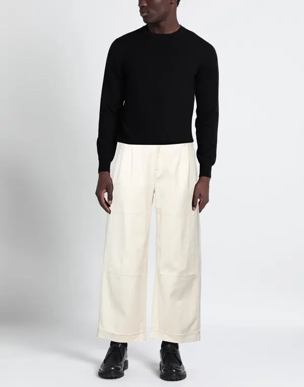 Etro Wide Leg Cotton Blend Pants - Ivory