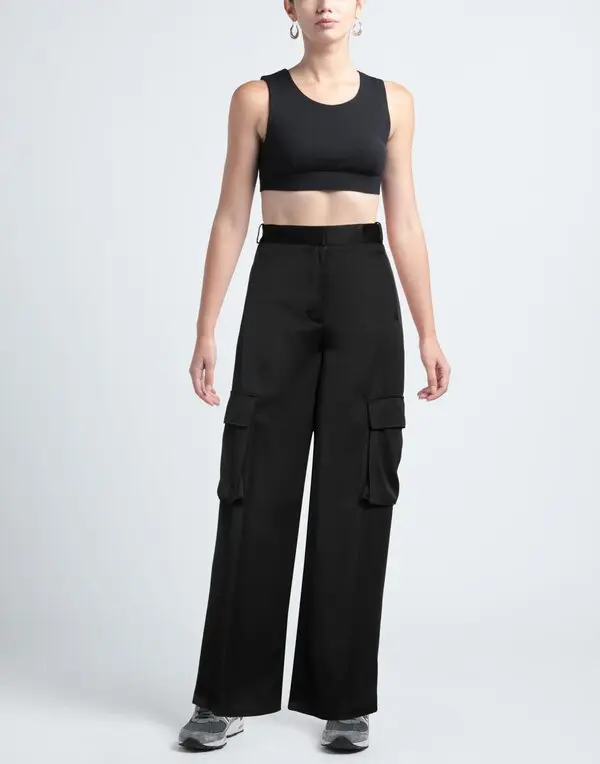 Versace Solid Twill Cargo Pants - Black
