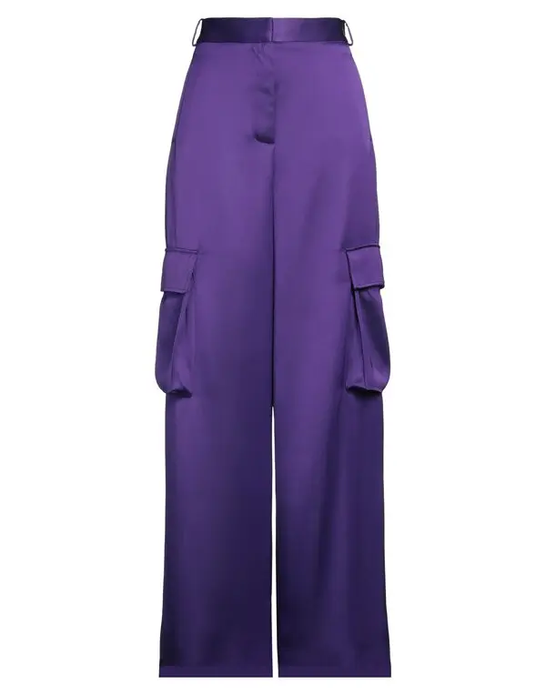 Versace Solid Twill Cargo Pants - Purple