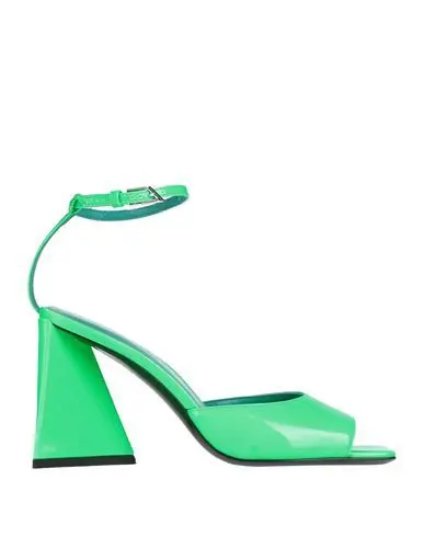 Attico Sandals With Buckle-fastening Ankle Strap - Green