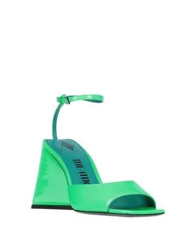 Attico Sandals With Buckle-fastening Ankle Strap - Green