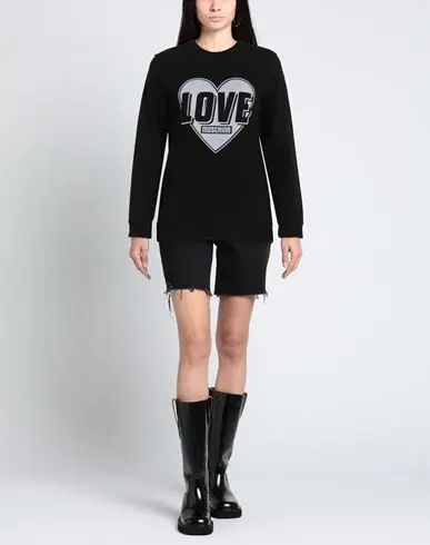 Moschino Cotton Elastane Crewneck Sweatshirt - Black