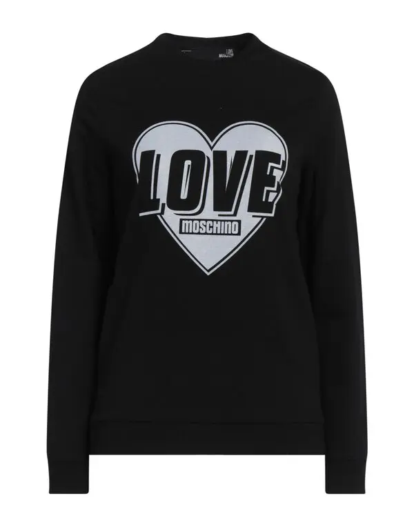 Moschino Cotton Elastane Crewneck Sweatshirt - Black