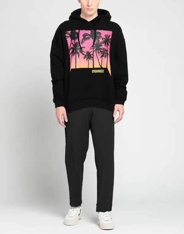 Dsquared2 Sweatshirt In Cotton And Elastane - Black