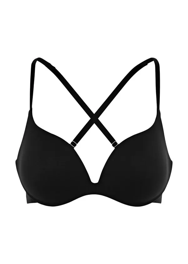 Wacoal Inès Secret Stretch-nylon Push-up Bra - Black