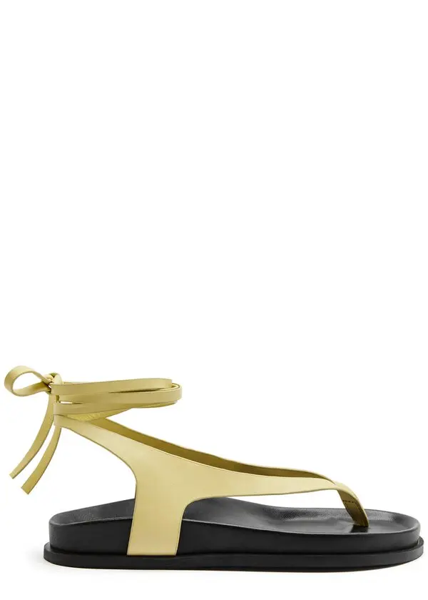 A.emery Shel Lace-up Suede Sandals