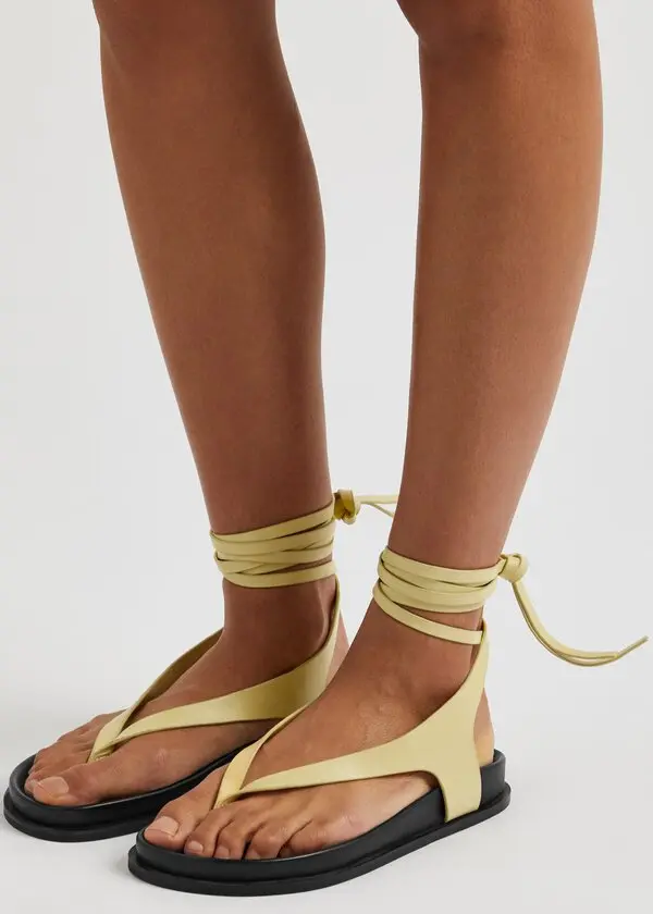 A.emery Shel Lace-up Suede Sandals