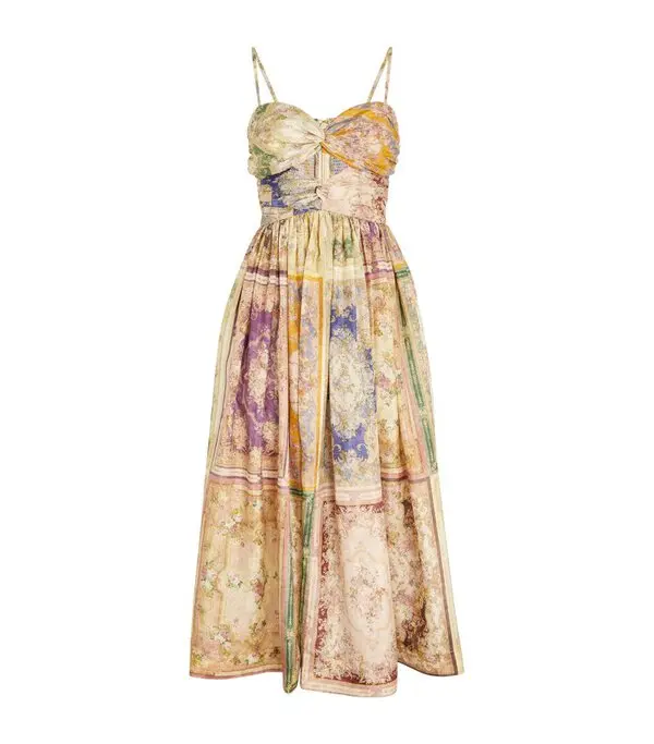 Zimmermann Sleeveless August Midi Dress In Multi - 30% Off | Editorialist