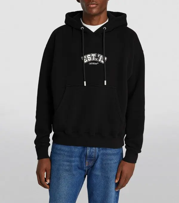 Off-White Cotton Est' 13 Hoodie In Black - 30% Off | Editorialist