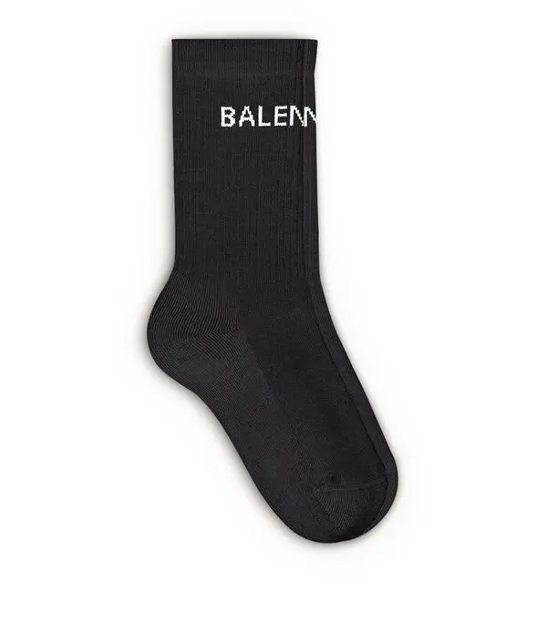 Balenciaga Logo Socks - Black