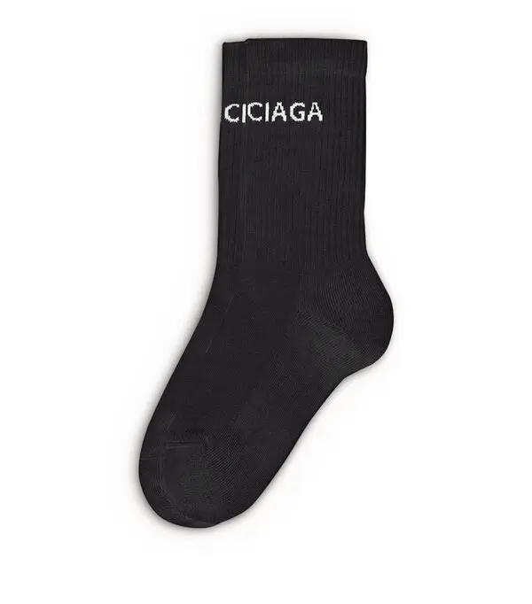Balenciaga Logo Socks - Black
