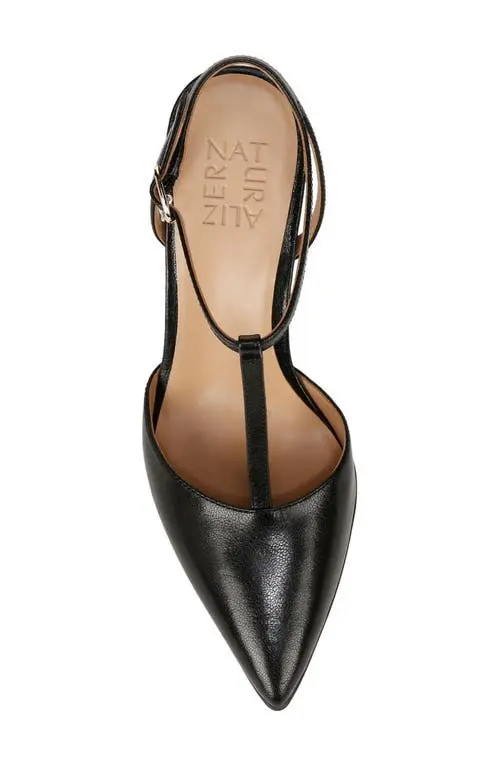 Naturalizer Astrid Pointed Toe Pumps - Black Leather