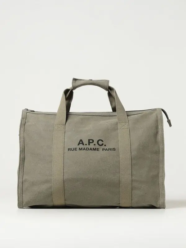A.p.c. Récupération Travel Bag In Cotton With Printed Logo
