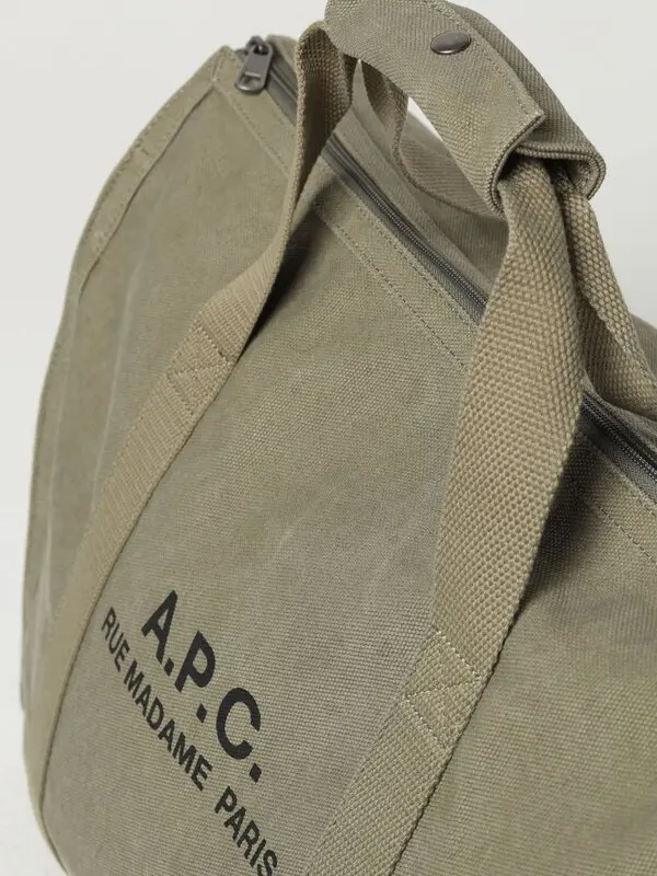 A.p.c. Récupération Travel Bag In Cotton With Printed Logo