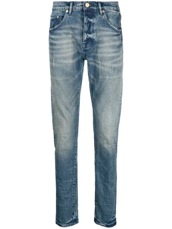 PURPLE BRAND P001 Low-rise Slim-leg Jeans