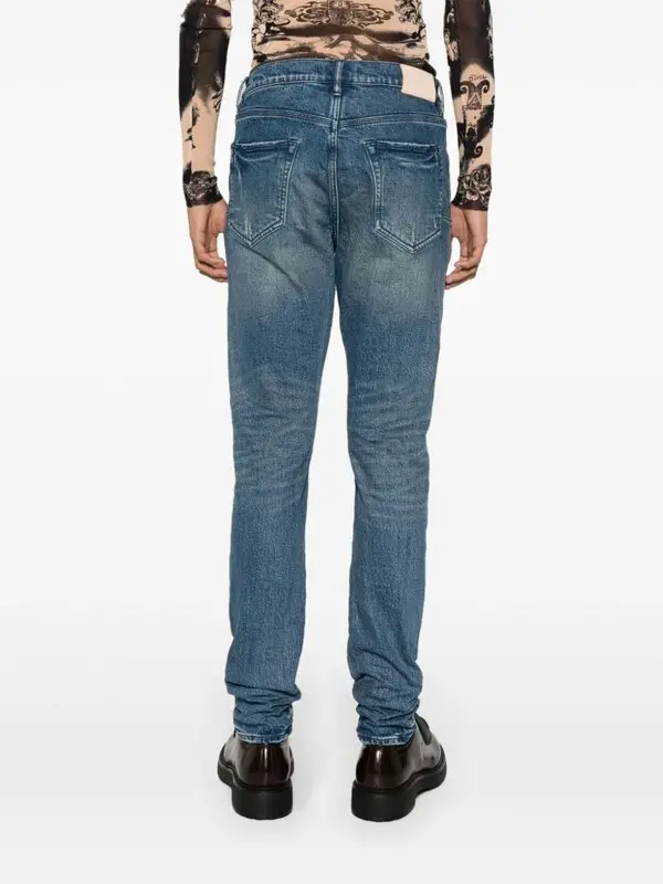 PURPLE BRAND P001 Low-rise Slim-leg Jeans