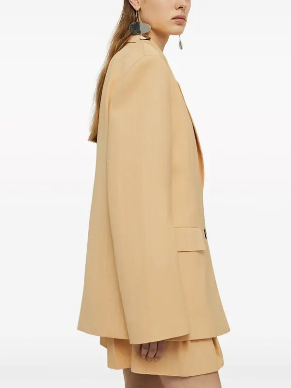 JIL SANDER Single-breasted Crepe Blazer - Orange