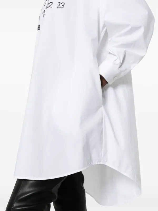 MAISON MARGIELA Logo-print Cotton Shirt Dress