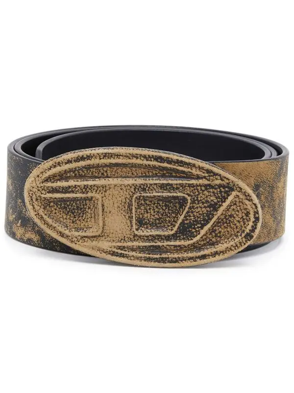 DIESEL® Logo-buckle Leather Belt