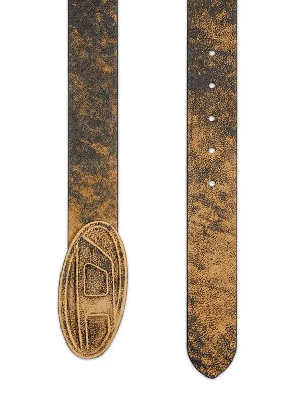 DIESEL® Logo-buckle Leather Belt