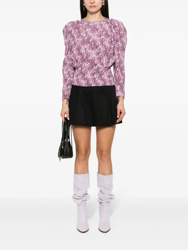 Isabel Marant Étoile Zarga Graphic-print Blouse - Purple