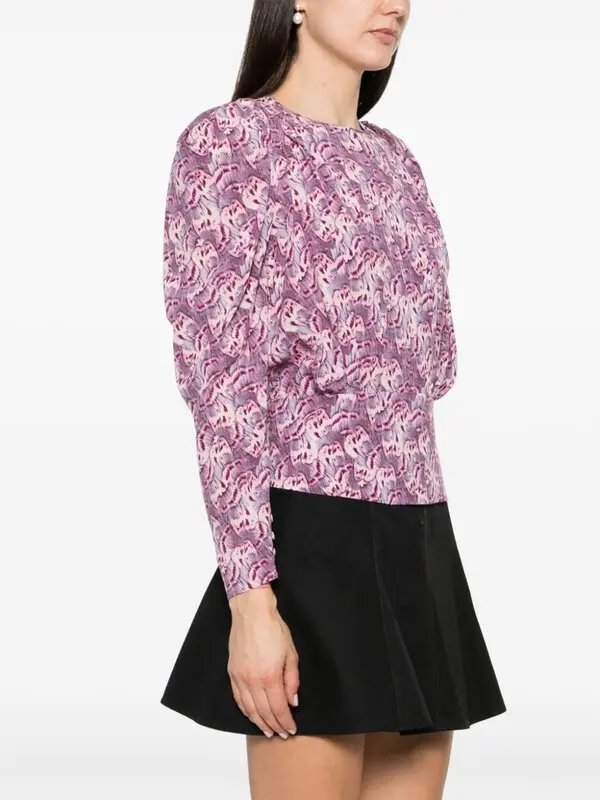 Isabel Marant Étoile Zarga Graphic-print Blouse - Purple