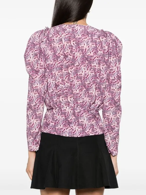 Isabel Marant Étoile Zarga Graphic-print Blouse - Purple