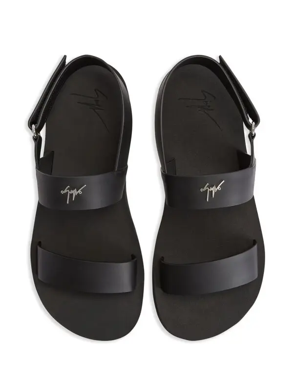 GIUSEPPE ZANOTTI Saiph Logo-plaque Leather Sandals
