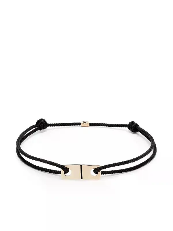 Luis Morais 14kt Yellow Gold Cord Bracelet - Black