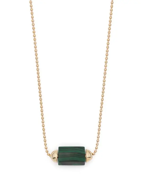 Luis Morais 14kt Yellow Malachite Necklace - Gold