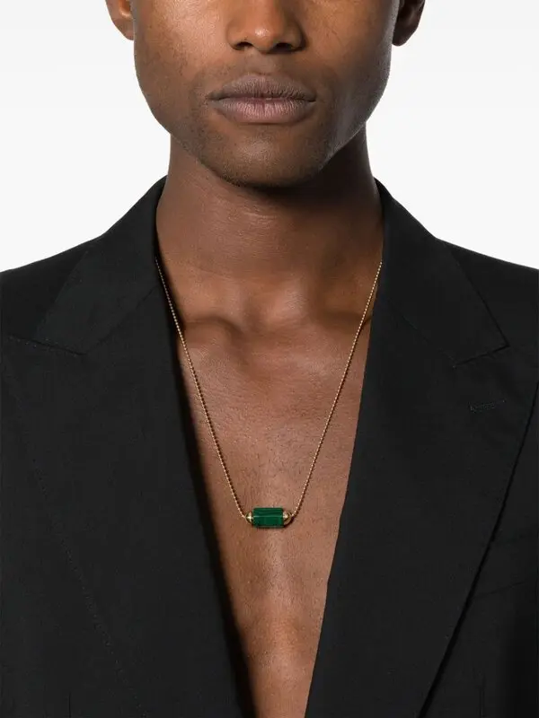 Luis Morais 14kt Yellow Malachite Necklace