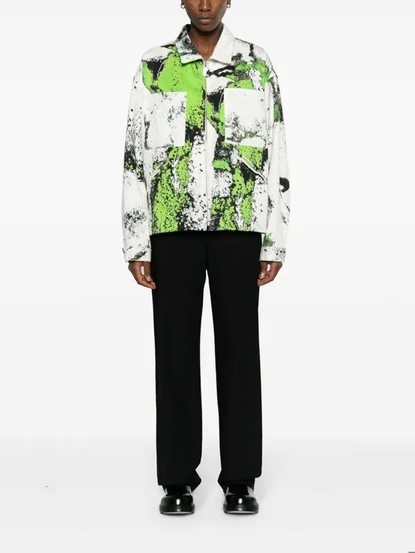 44 LABEL GROUP Corrosive-print Denim Jacket