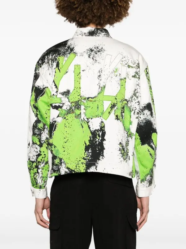 44 LABEL GROUP Corrosive-print Denim Jacket