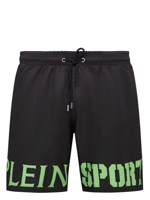 PLEIN SPORT Logo-print Drawstring Swim Shorts